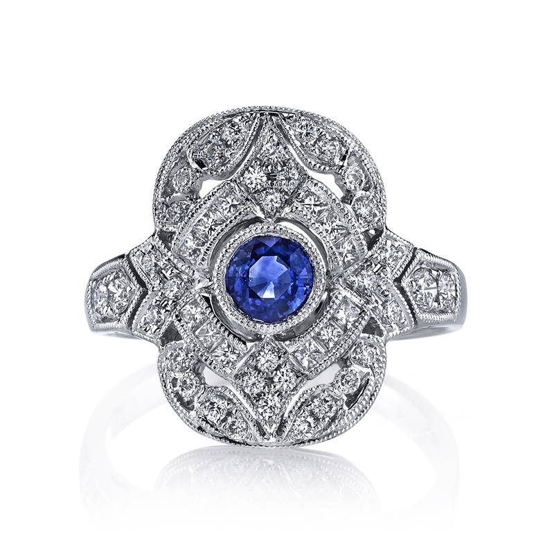 MARS Diamond Engagement Ring 0.37 Ct Rd 0.15 Ct Pr.