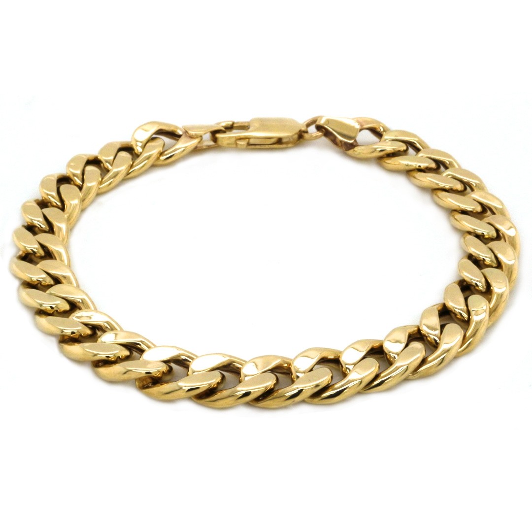 14k Yellow Miami Cuban Link 8.7mm, 8" Chain Bracelet - Miami Cuban Link ...